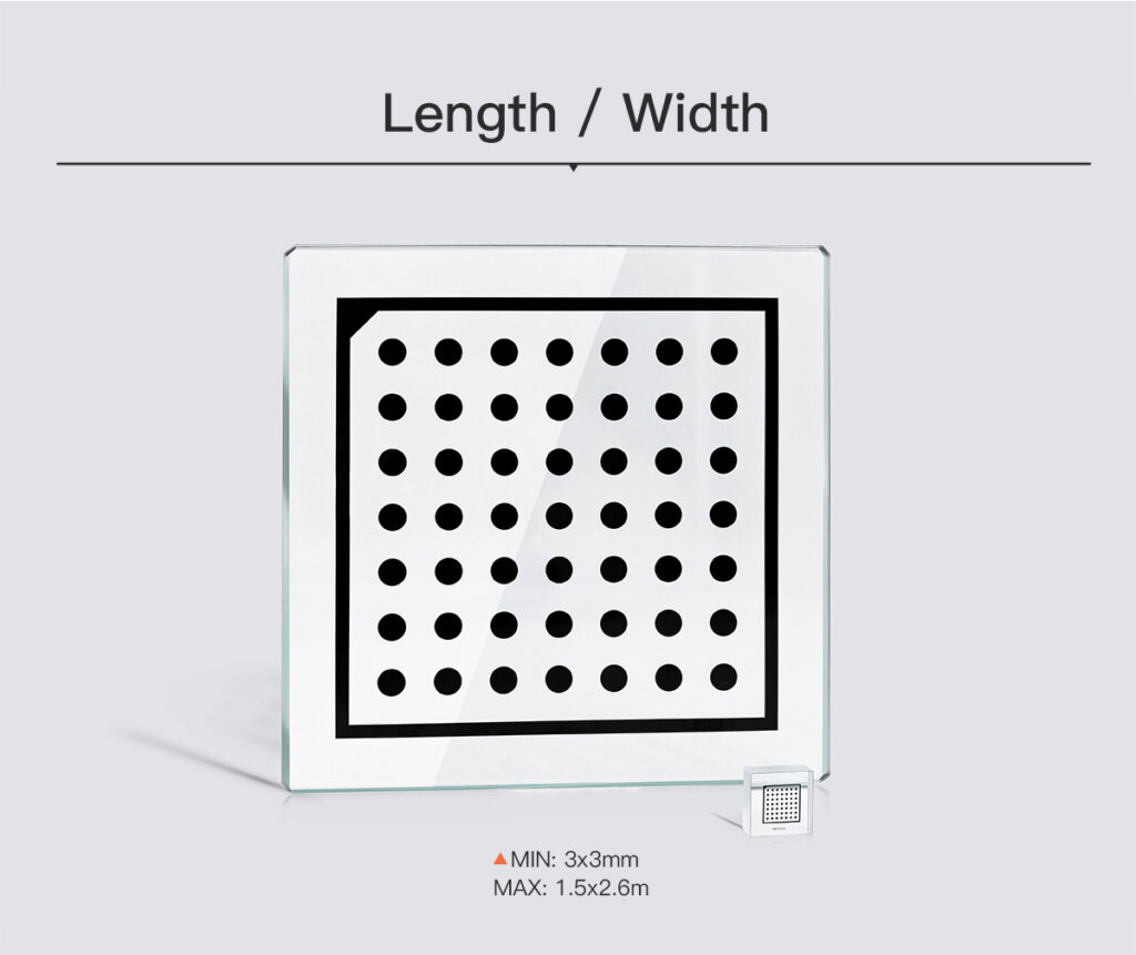 Custom Black Coating on Glass Test Calibration Targets / Charts / Masks ...