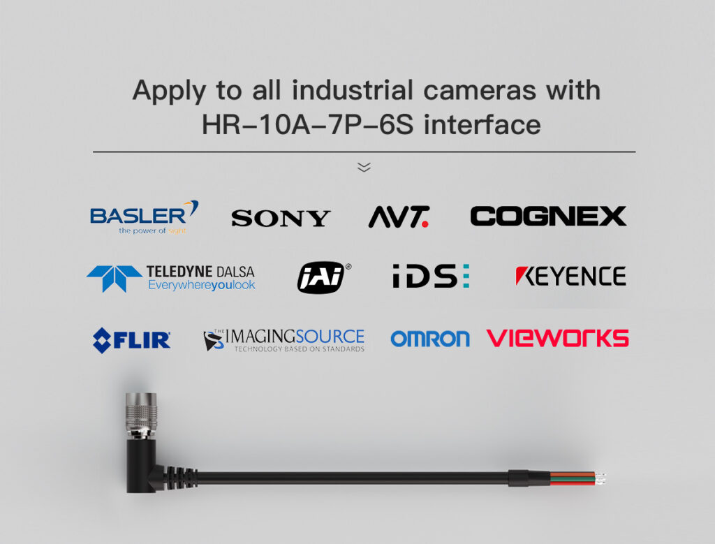 Hirose 6 Pin Female Right Angle-1 to Open I/O Power High Flex Cable ...